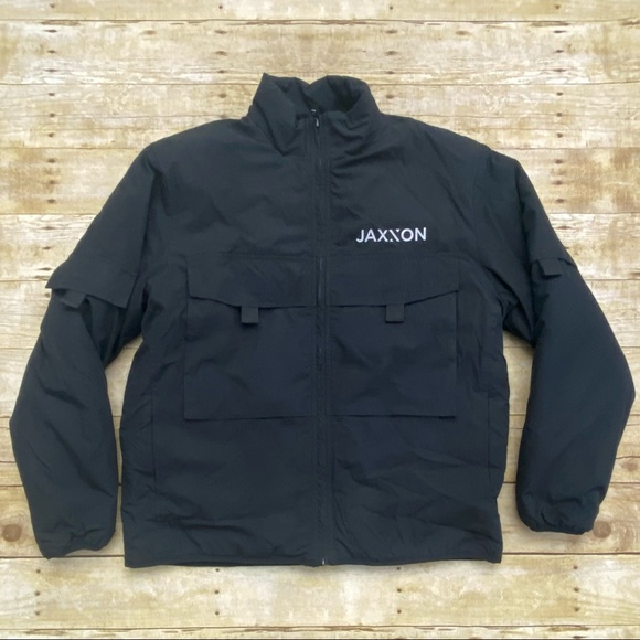 JAXXON | Jackets & Coats | Nwot Jaxxon Logo Jacket In Black | Poshmark